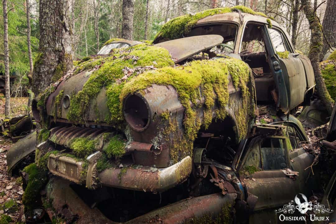 Classic Car Cemetery In The Forest, Sweden - Obsidian Urbex Photography ...