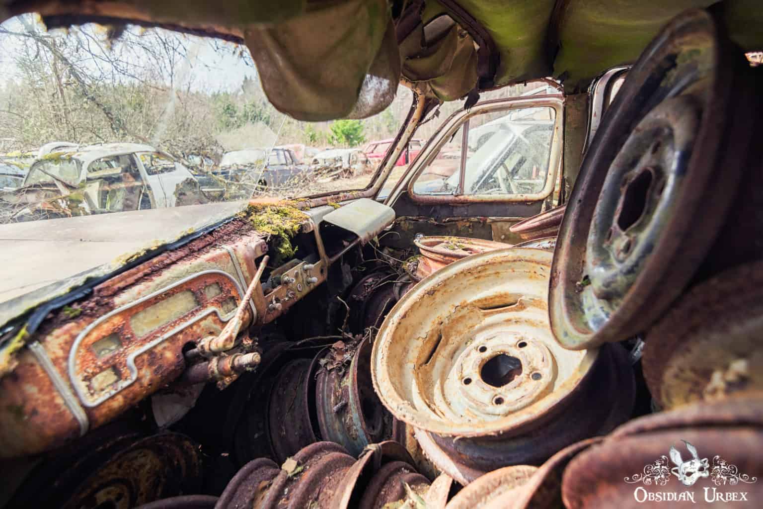 Classic Car Cemetery In The Forest, Sweden - Obsidian Urbex Photography ...