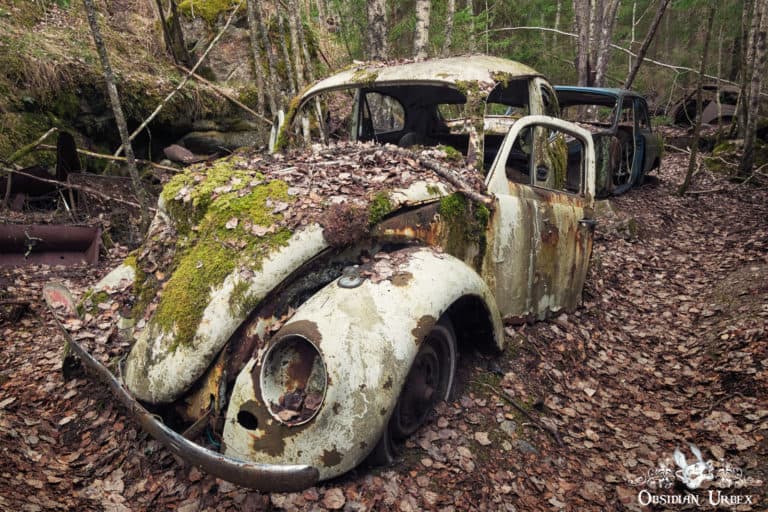 Classic Car Cemetery In The Forest, Sweden - Obsidian Urbex Photography ...