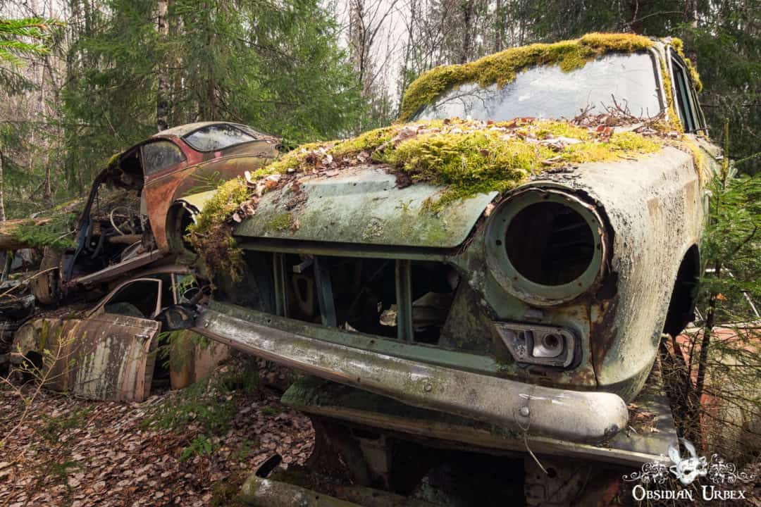 Classic Car Cemetery In The Forest, Sweden - Obsidian Urbex Photography ...