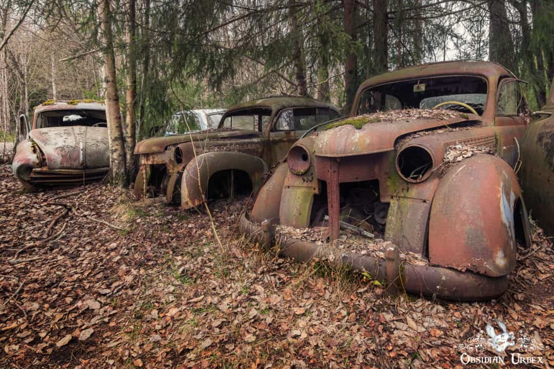 Classic Car Cemetery In The Forest, Sweden - Obsidian Urbex Photography ...