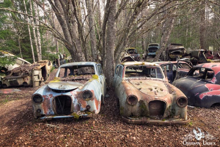 Classic Car Cemetery In The Forest, Sweden - Obsidian Urbex Photography ...