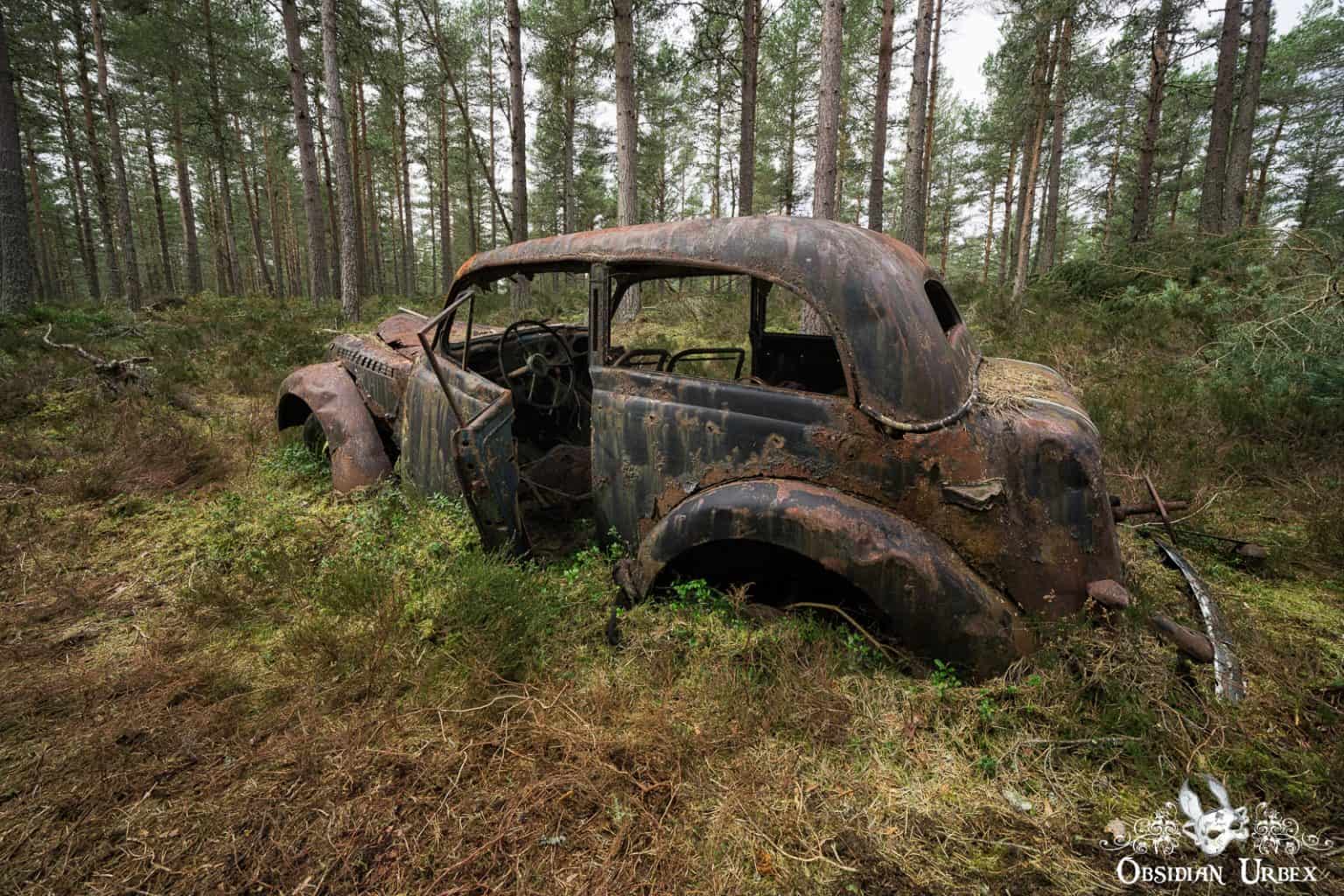 Abandoned Opel Olympia In The Woods, Scotland - Obsidian Urbex ...